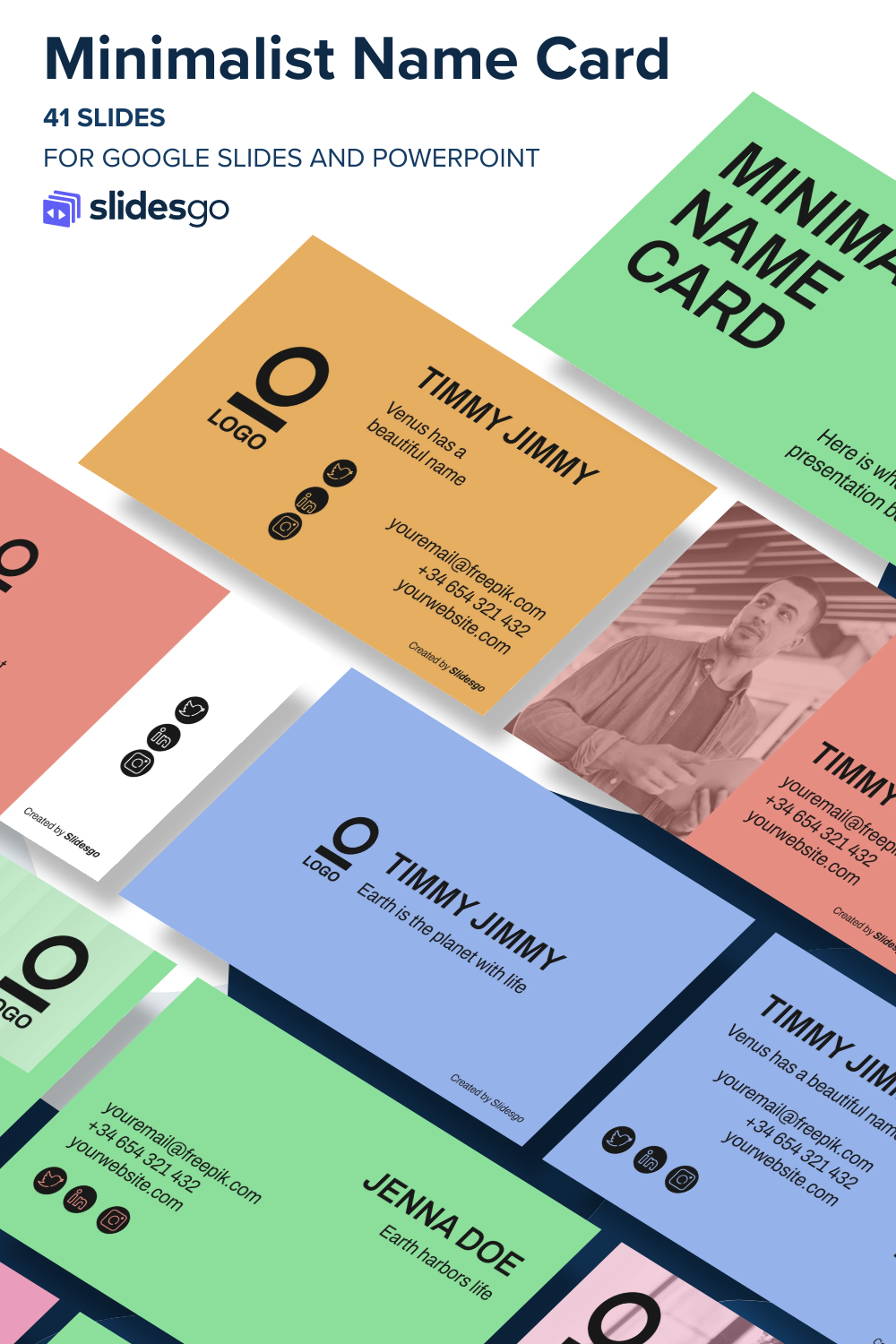 Minimalist Name Card | Google Slides & PowerPoint