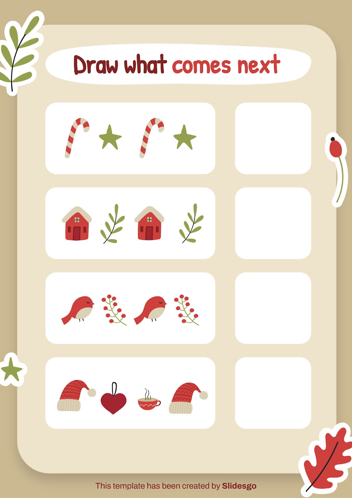 Printable Christmas Card Day Activities for Middle School