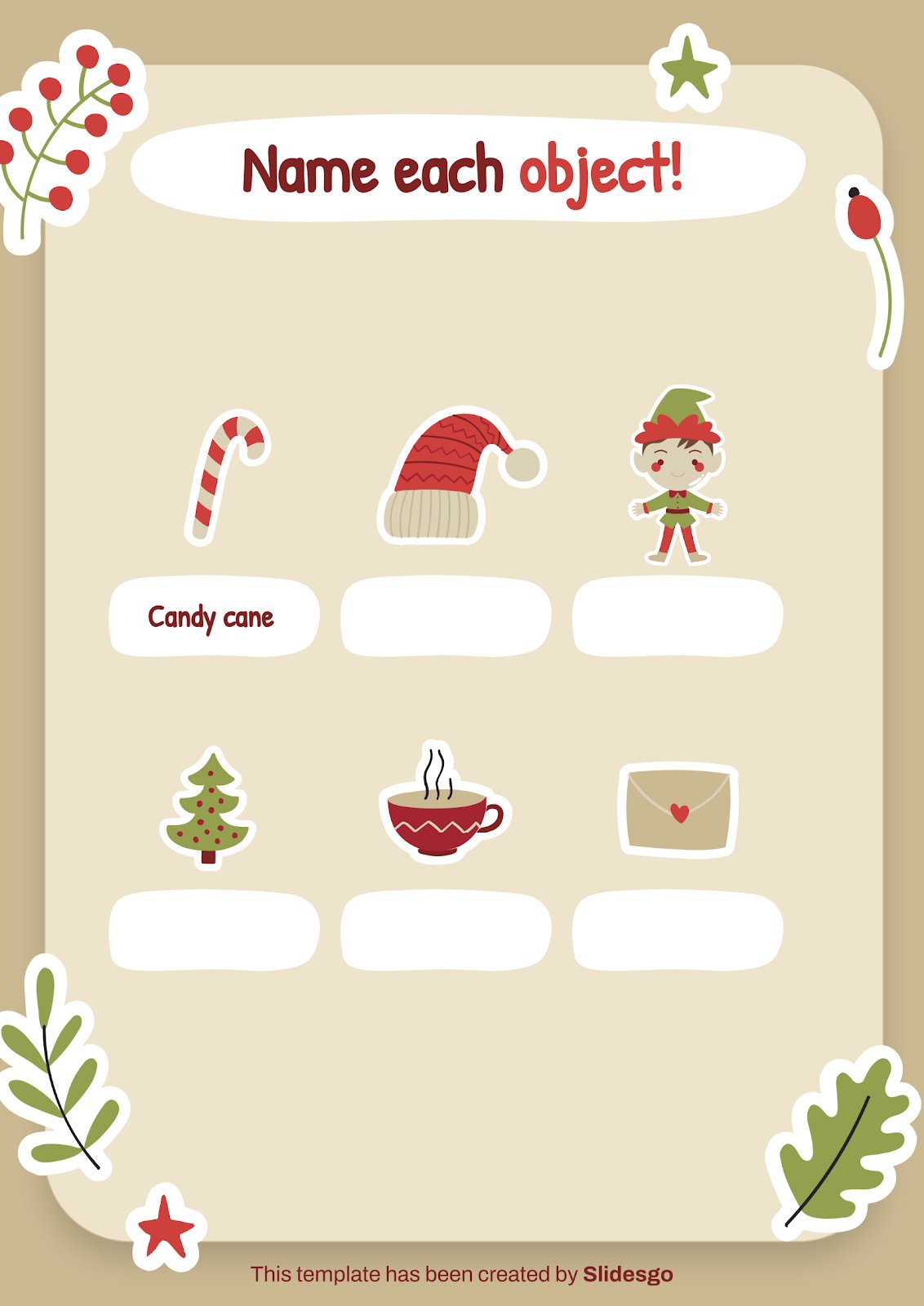 Printable Christmas Card Day Activities for Middle School