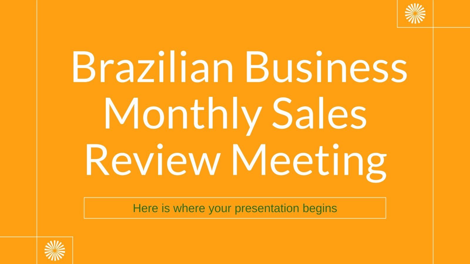 Brazilian Business Monthly Sales Meeting | Google Slides
