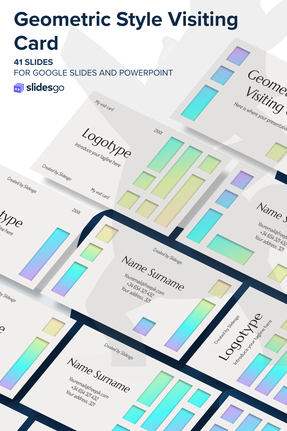 Geometric Style Visiting Card | Google Slides & PowerPoint