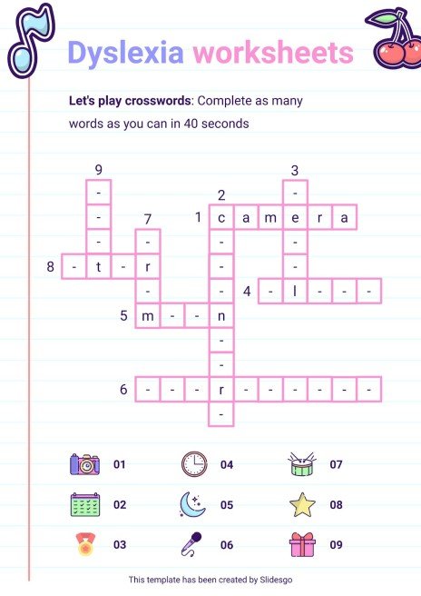 Printable Dyslexia Worksheets for Elementary | Google Slides