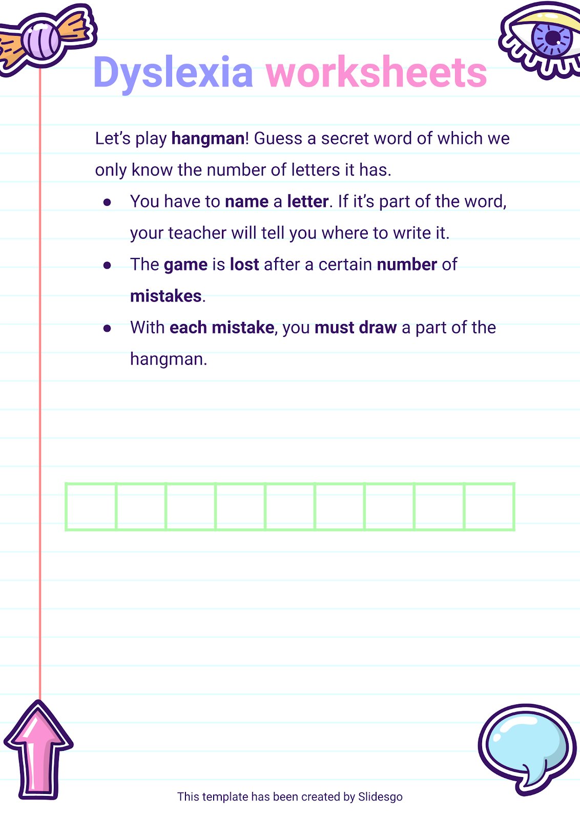 Printable Dyslexia Worksheets for Elementary | Google Slides