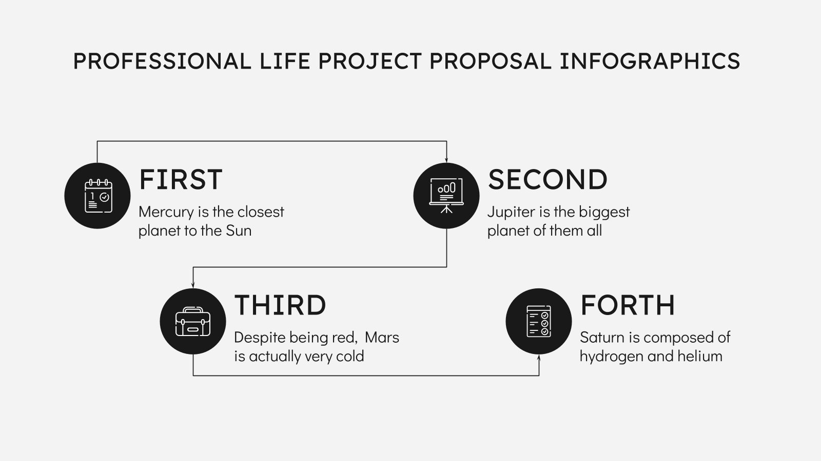 Professional Life Project Proposal Infographics