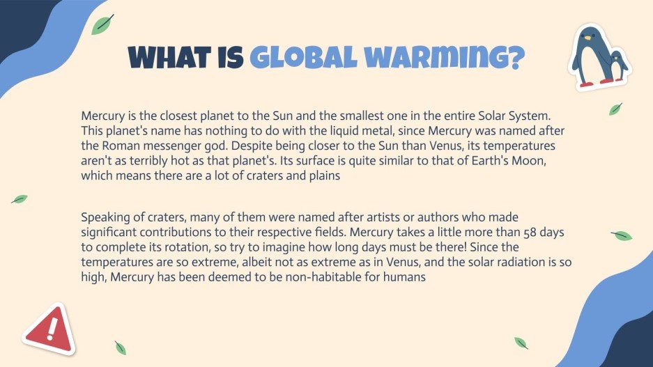 Causes of Global Warming Lesson for Elementary