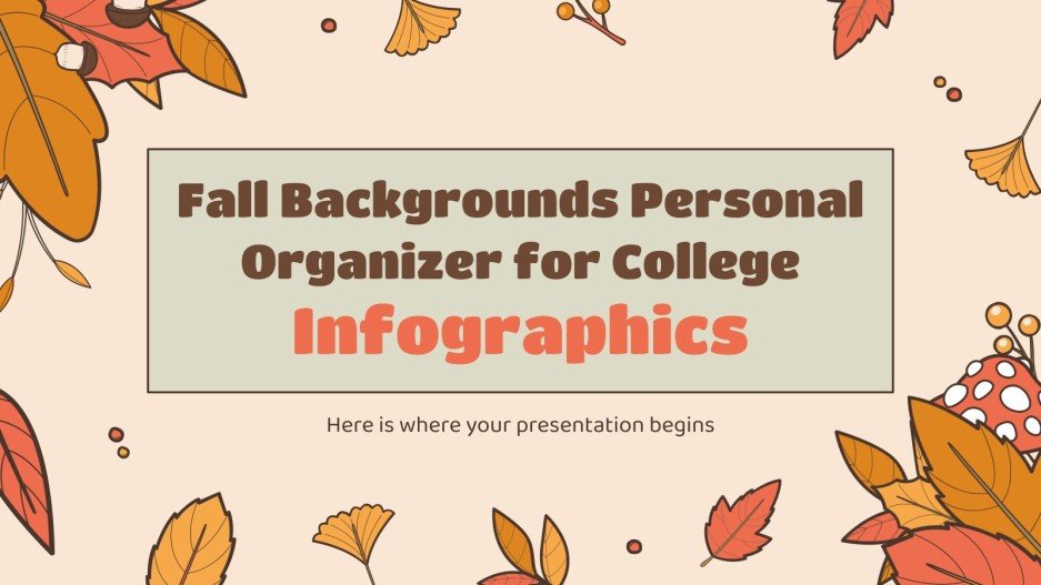 Fall Backgrounds Personal Organizer for College Infographics