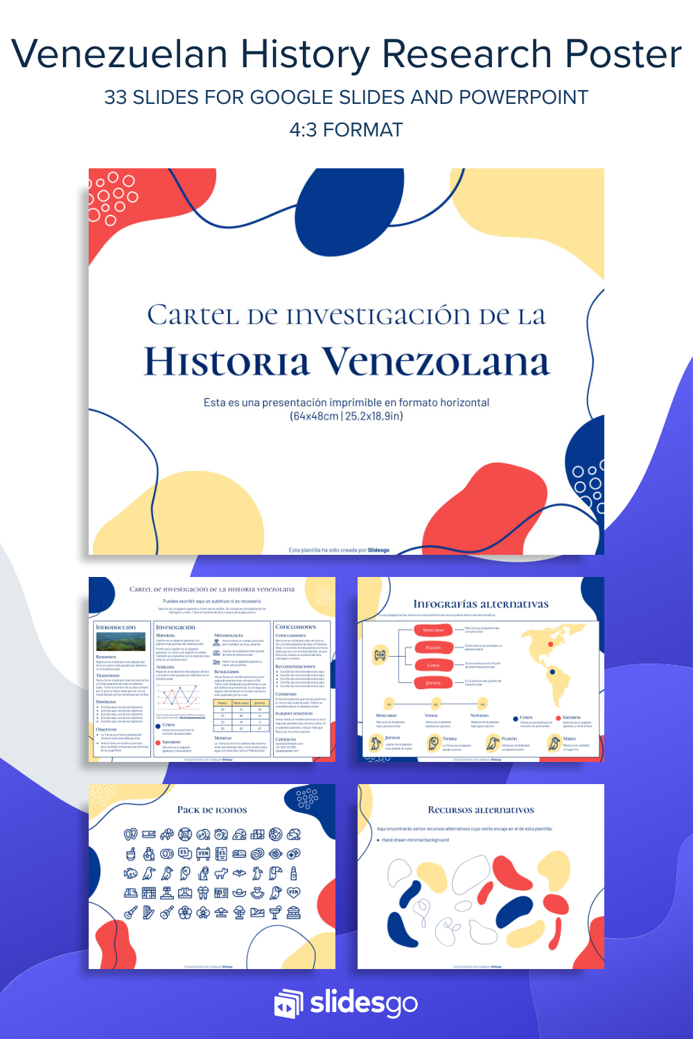 Venezuelan History Research Poster | Google Slides & PPT