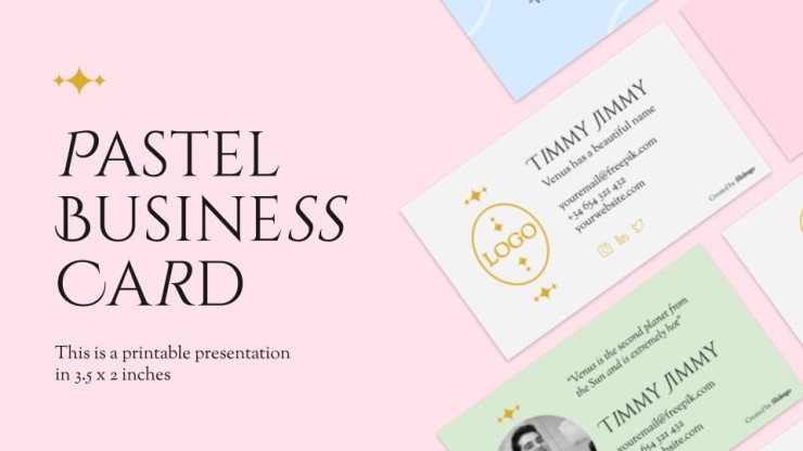 Business Card Structures for Google Slides and PPT