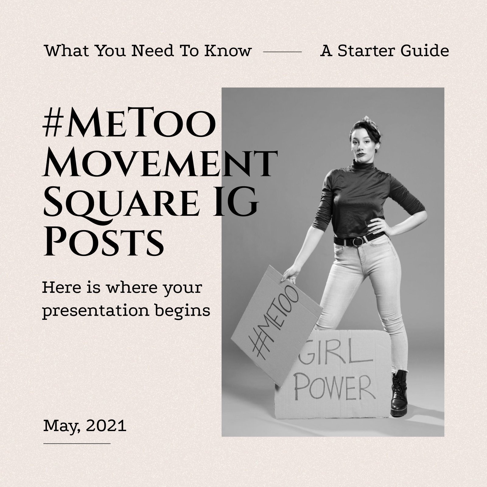 #MeToo Movement Square IG Posts | Google Slides & PowerPoint