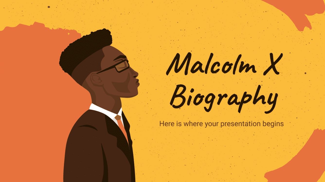 Biografia de Malcolm X | Modelo do Google Slides e PowerPoint