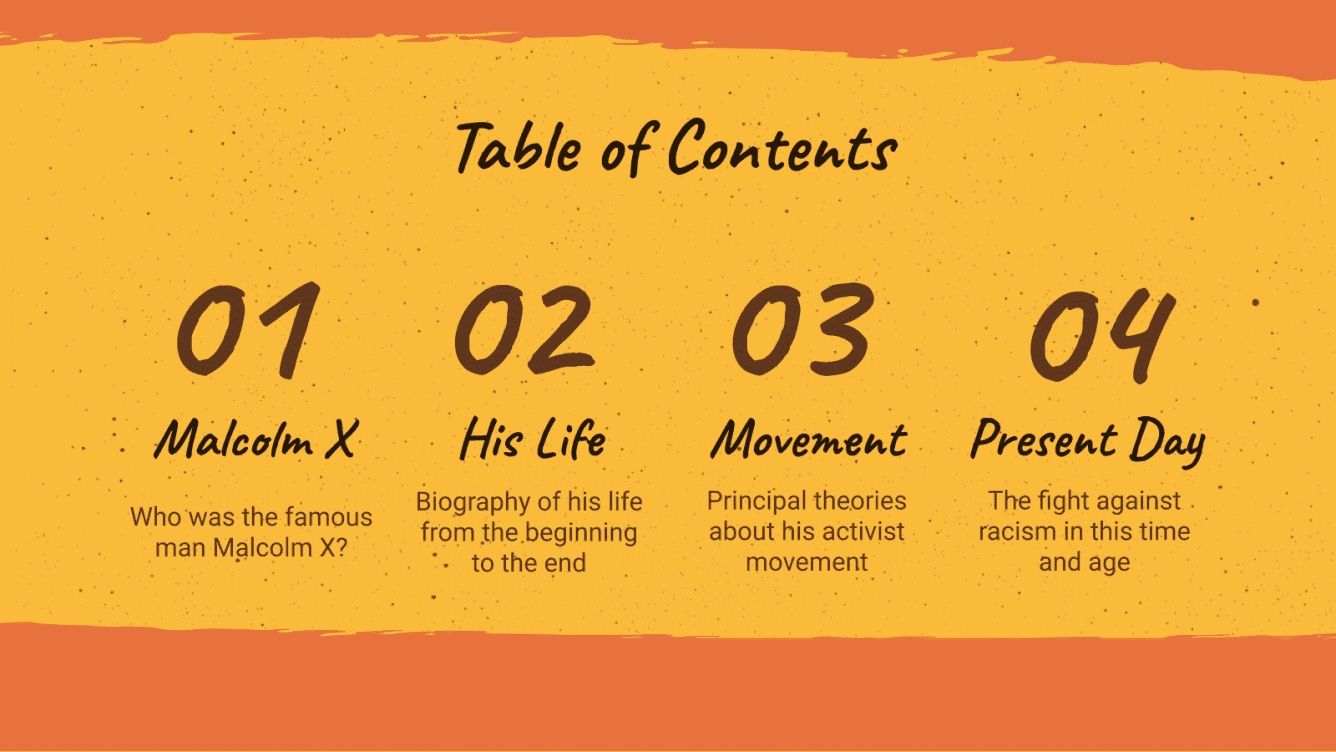Biografía de Malcolm X | Tema de Google Slides y PowerPoint