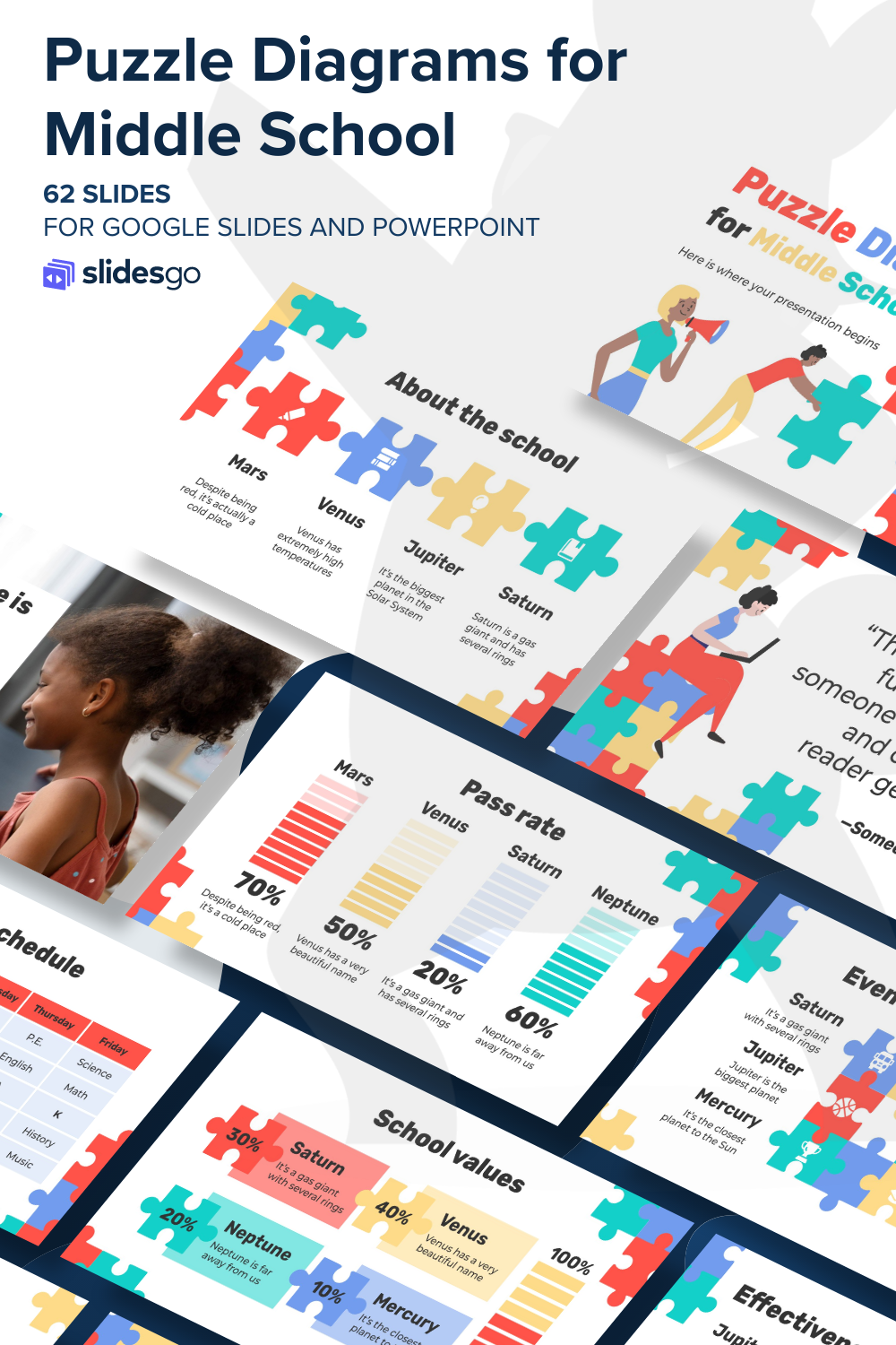 Puzzle Diagrams for Middle School | Google Slides & PPT
