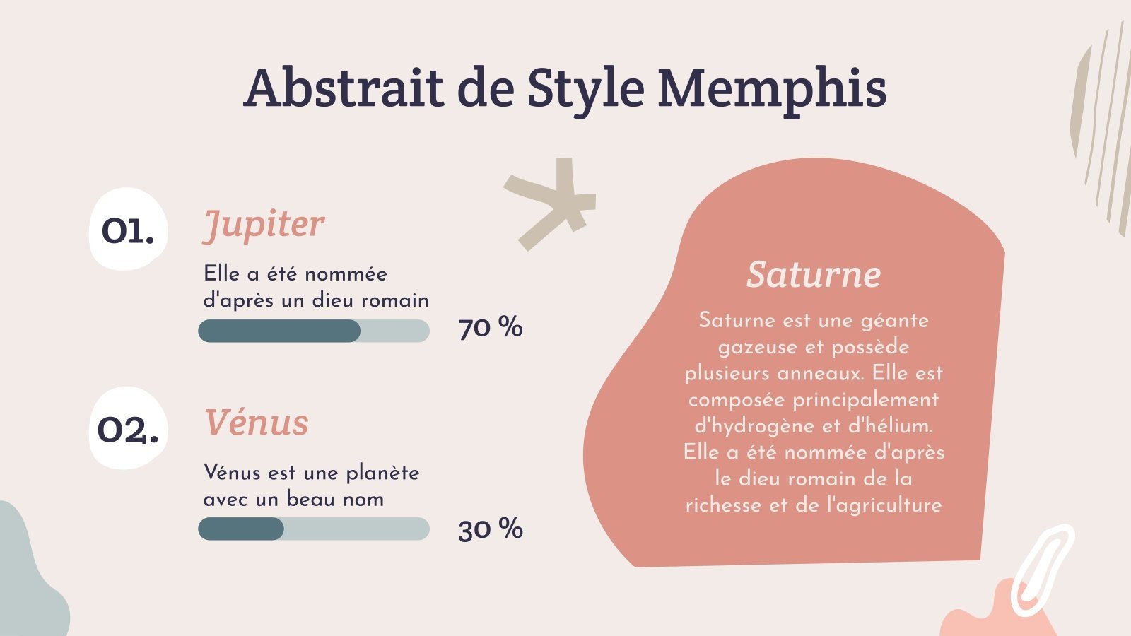 Abstract Memphis Style Pitch Deck Infographics