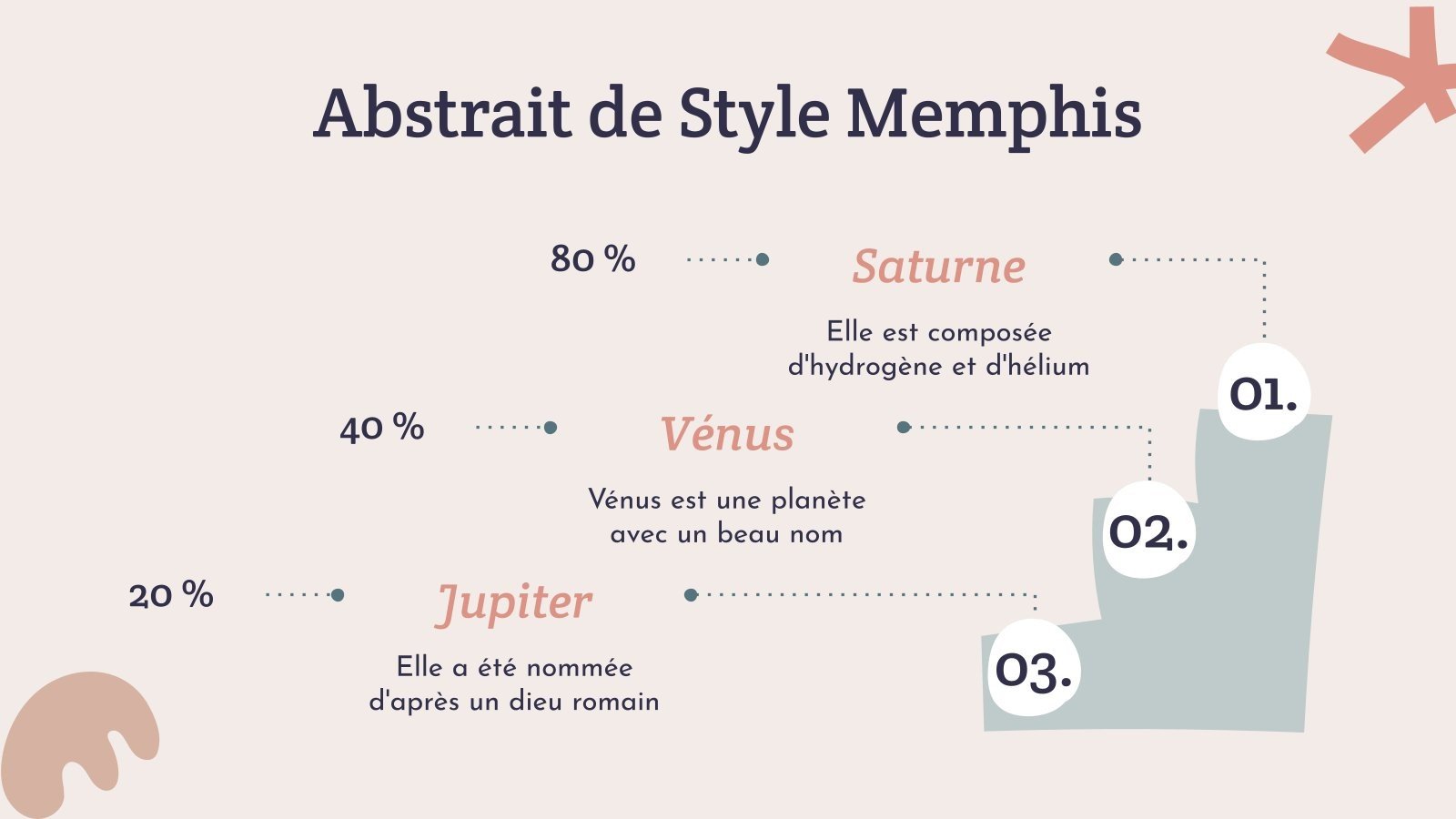 Abstract Memphis Style Pitch Deck Infographics