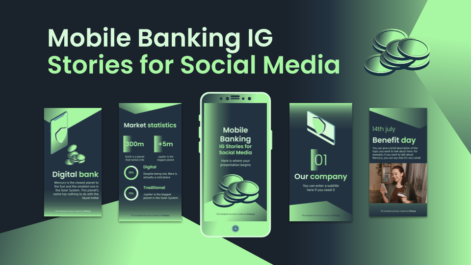 Mobile Banking Instagram Stories | Google Slides & PPT