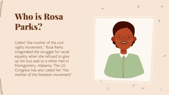 Rosa Parks Biography Google Slides & PowerPoint template