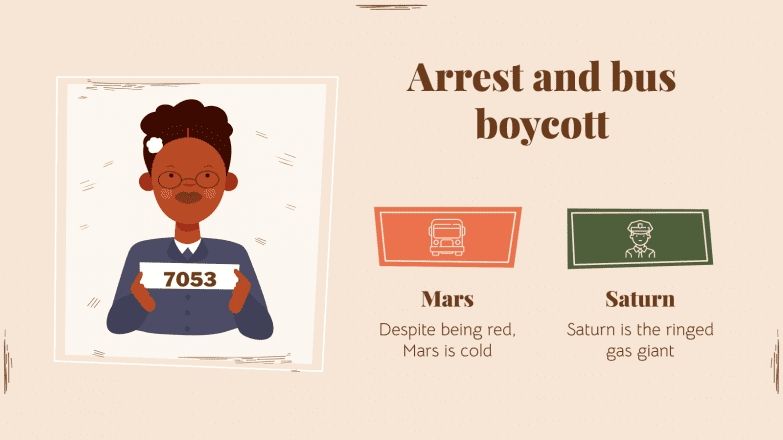 Rosa Parks Biography Google Slides & PowerPoint template