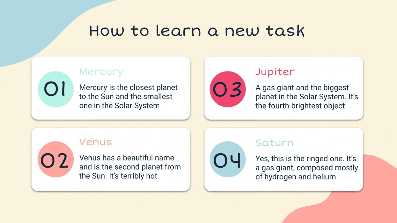 Learning Task Cards | Google Slides & PPT theme