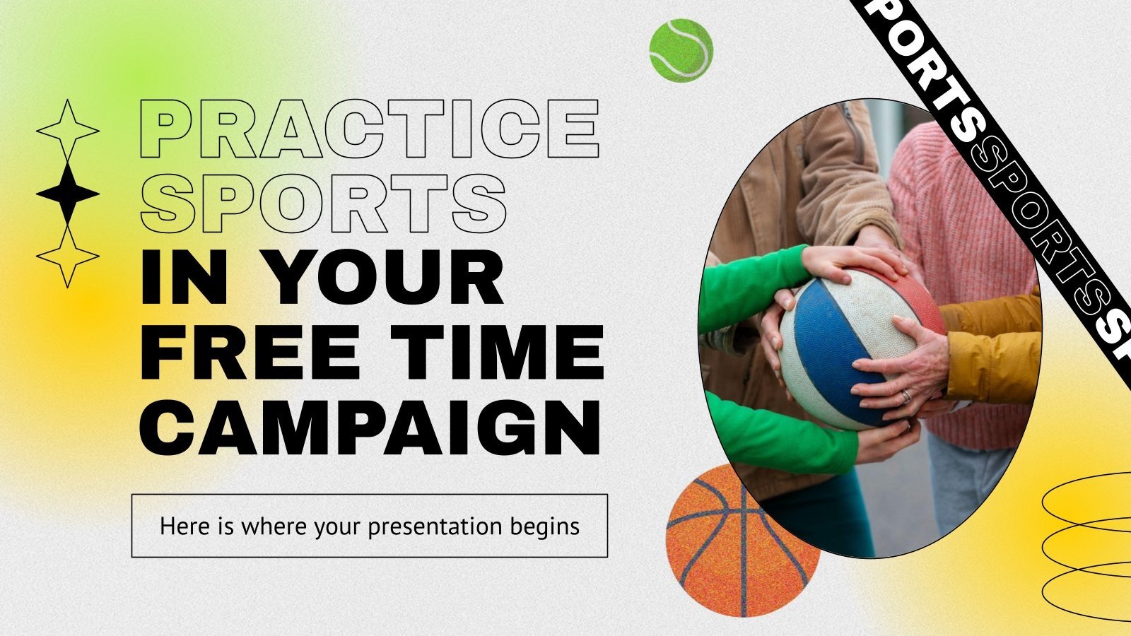 Practice Sports in Your Free Time Campaign | Google Slides
