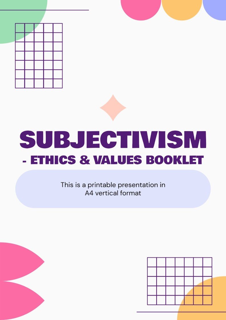 Subjectivism - Ethics & Values Booklet | Google Slides