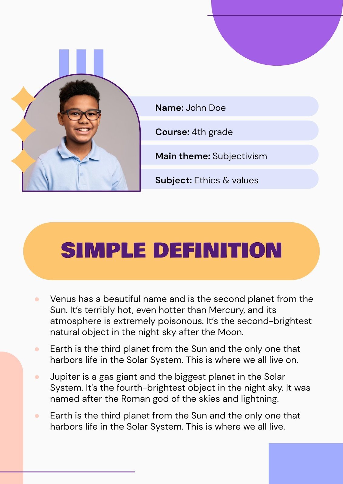 Subjectivism - Ethics & Values Booklet | Google Slides