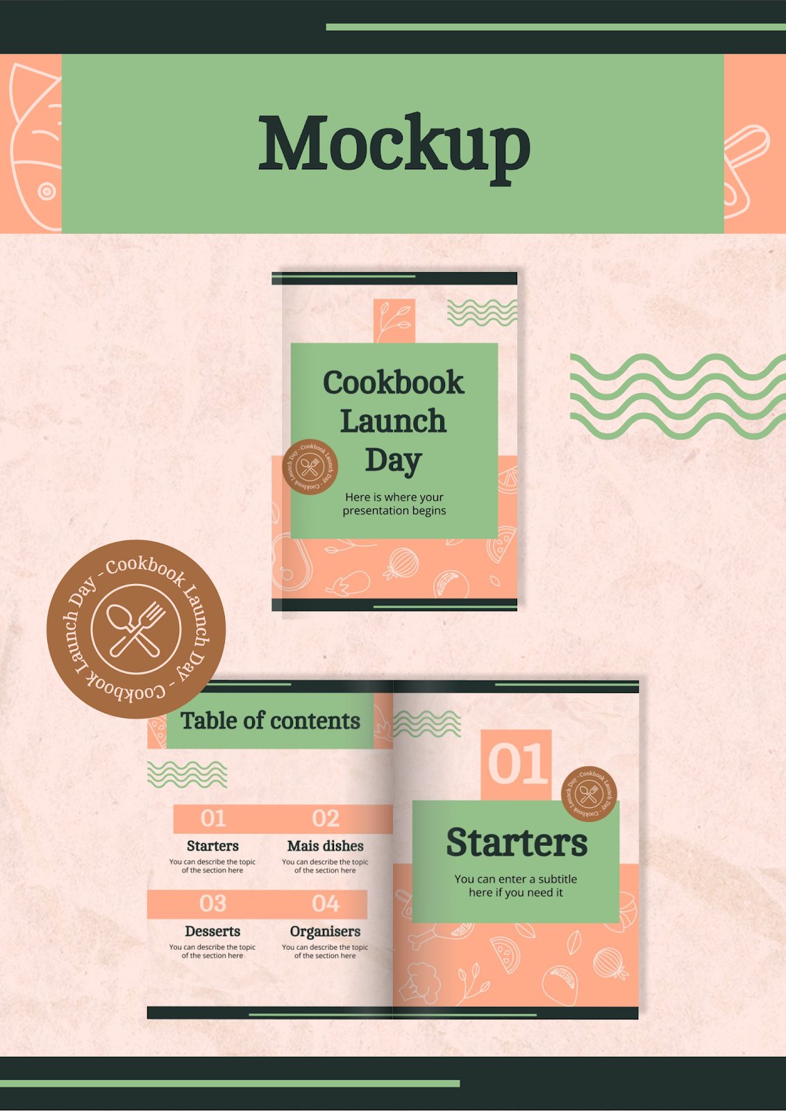 Cookbook Launch Day | Google Slides and PowerPoint