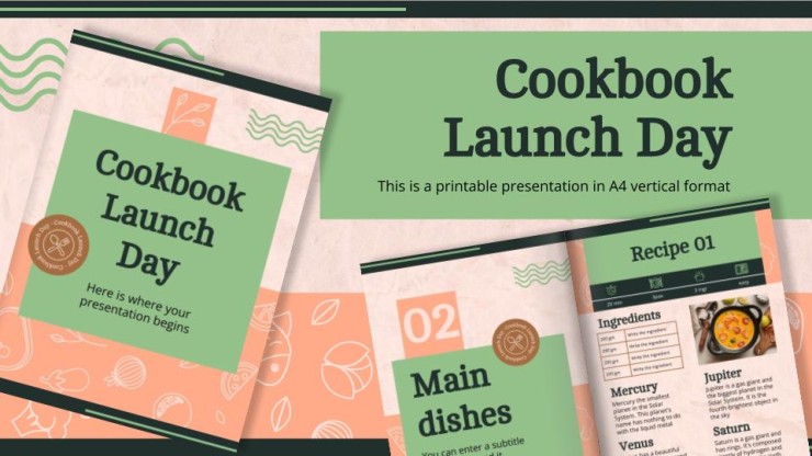 Free Cookbook templates for Google Slides and PowerPoint