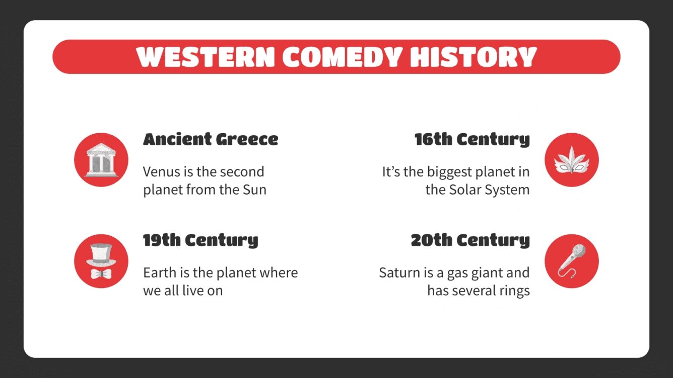History of Comedy Lesson Google Slides & PowerPoint