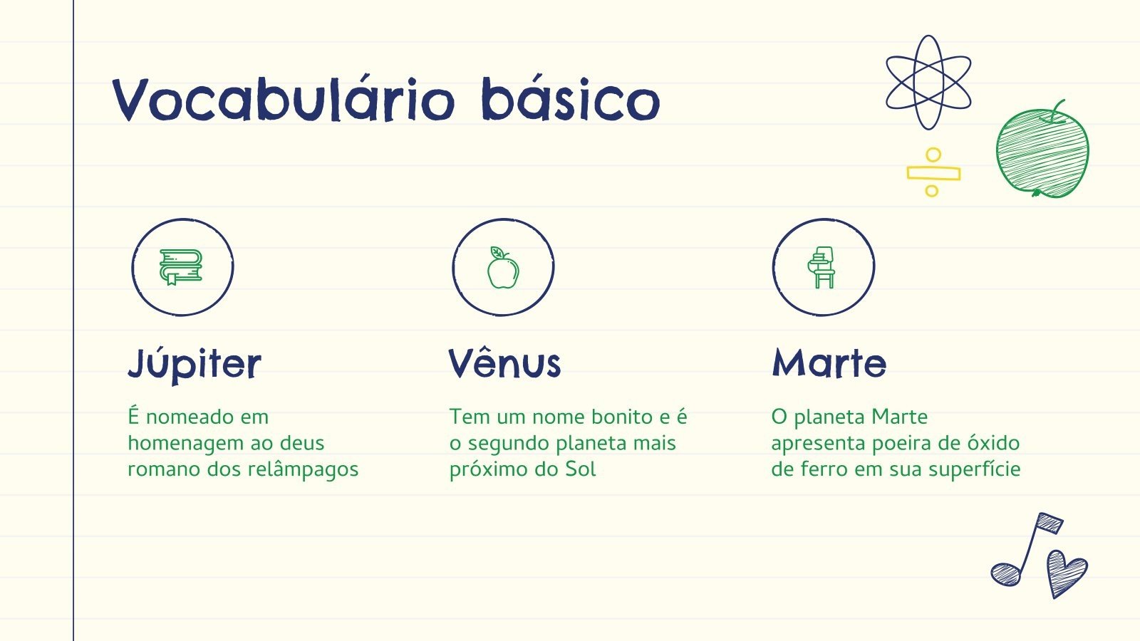 Doodly School Protuguese Vocabulary | Google Slides & PPT