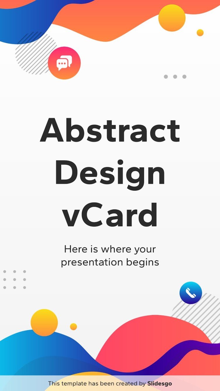 Abstract Design vCard | Google Slides & PowerPoint