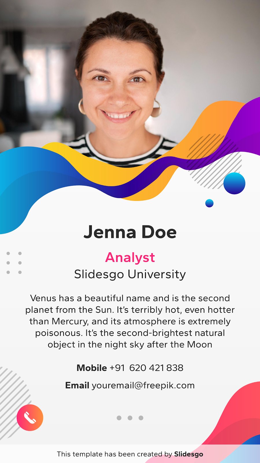 Abstract Design vCard | Google Slides & PowerPoint