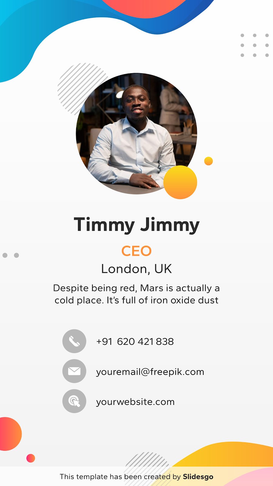 Abstract Design vCard | Google Slides & PowerPoint