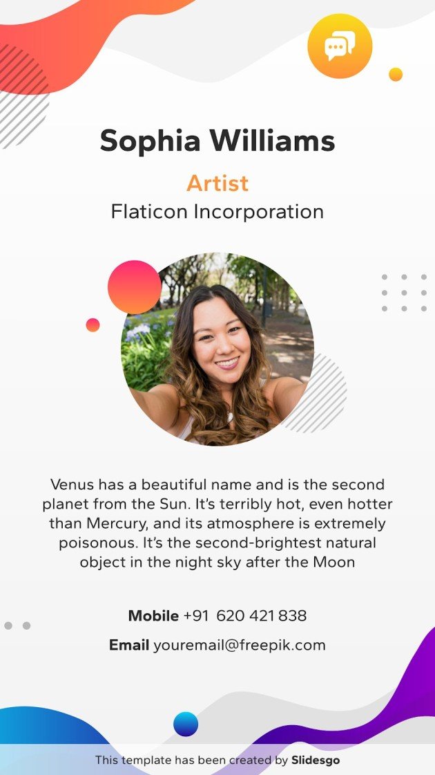 Abstract Design vCard | Google Slides & PowerPoint