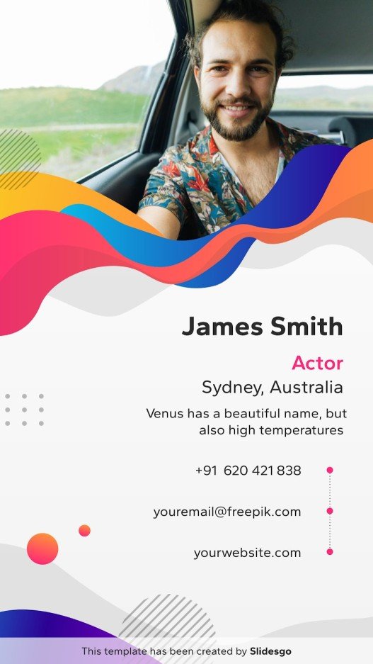 Abstract Design vCard | Google Slides & PowerPoint