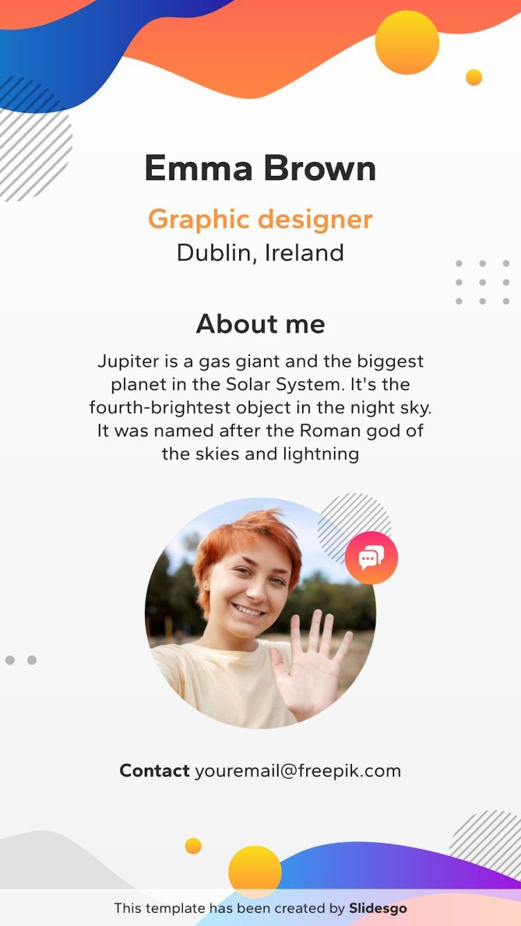 Abstract Design vCard | Google Slides & PowerPoint