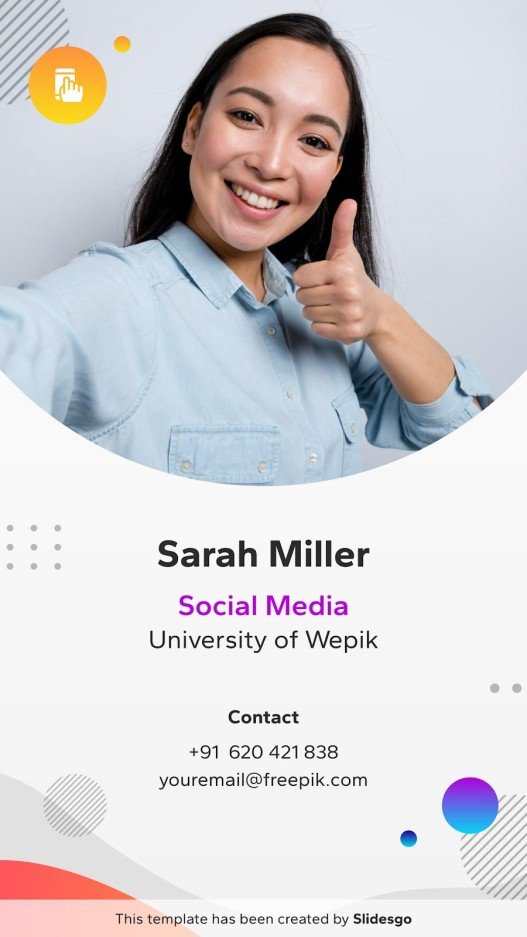 Abstract Design vCard | Google Slides & PowerPoint