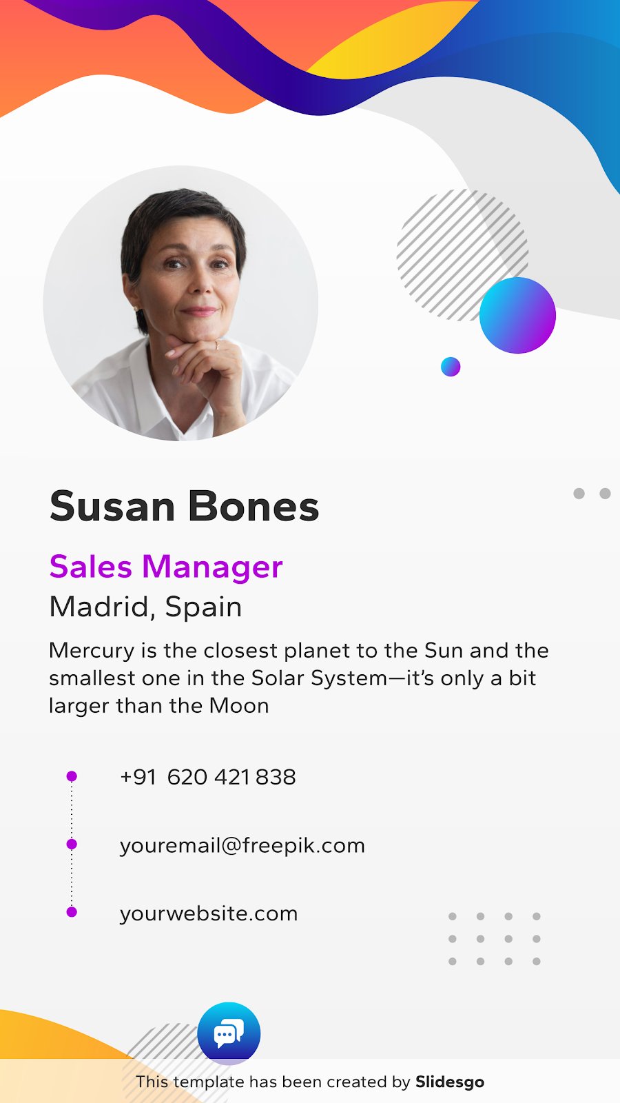 Abstract Design vCard | Google Slides & PowerPoint