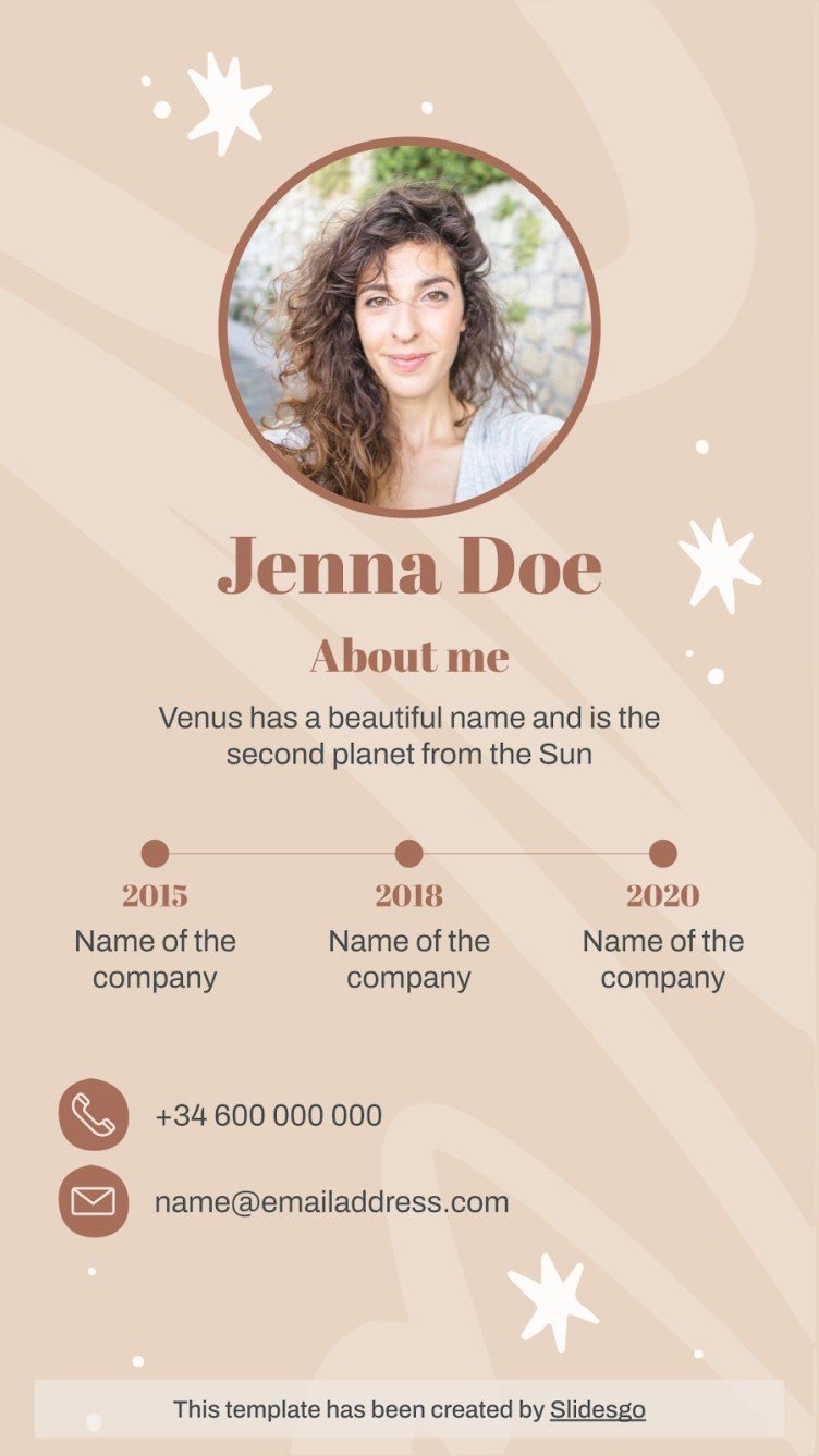 Boho Style Digital Business Card | Google Slides and PPT