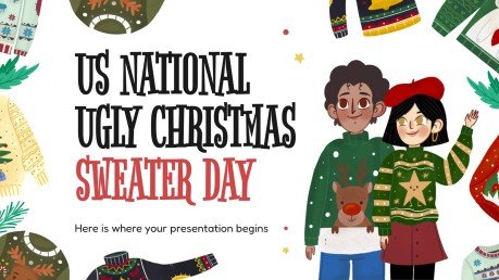 US National Ugly Christmas Sweater Day | Google Slides & PPT
