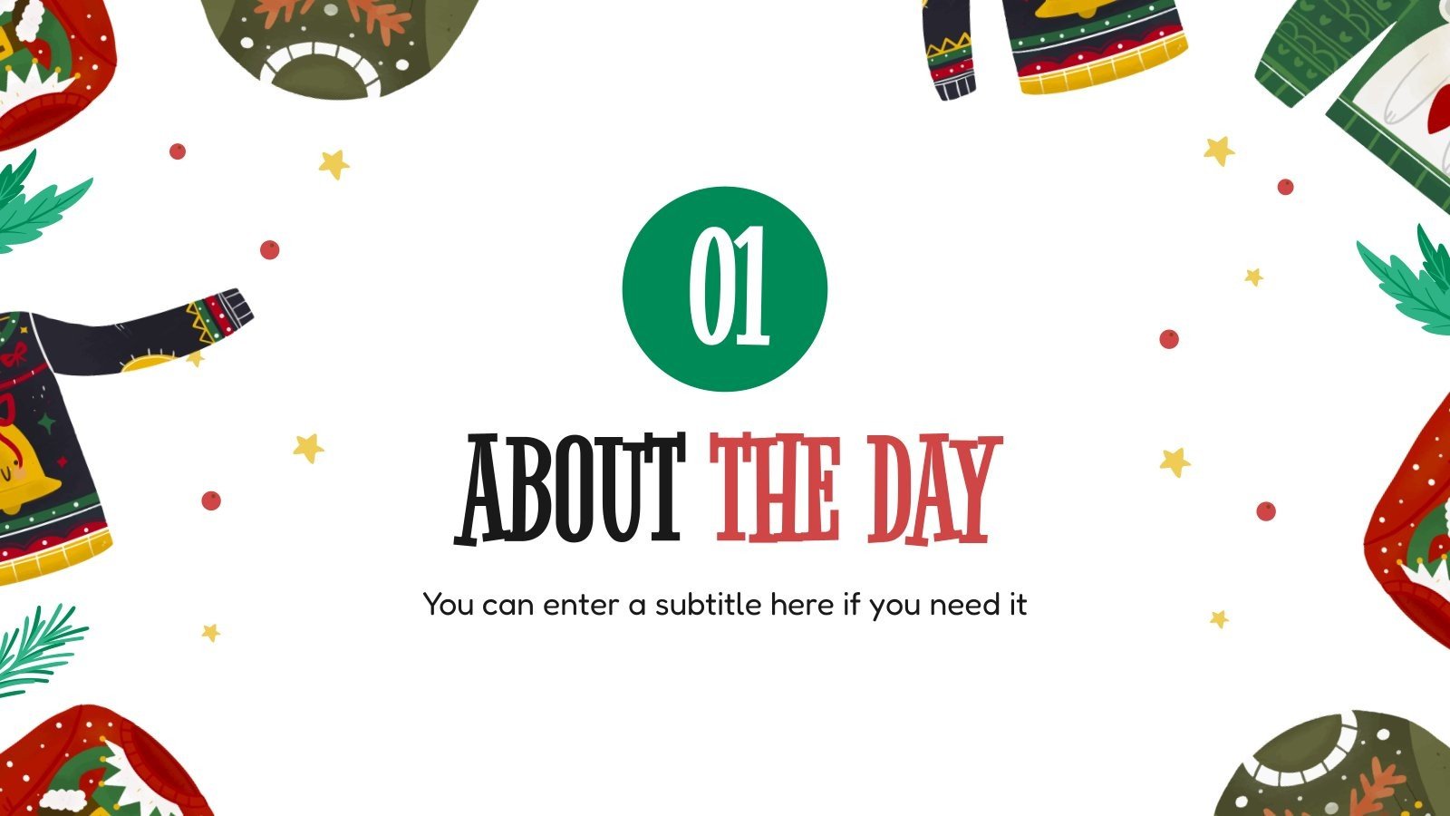 US National Ugly Christmas Sweater Day | Google Slides & PPT