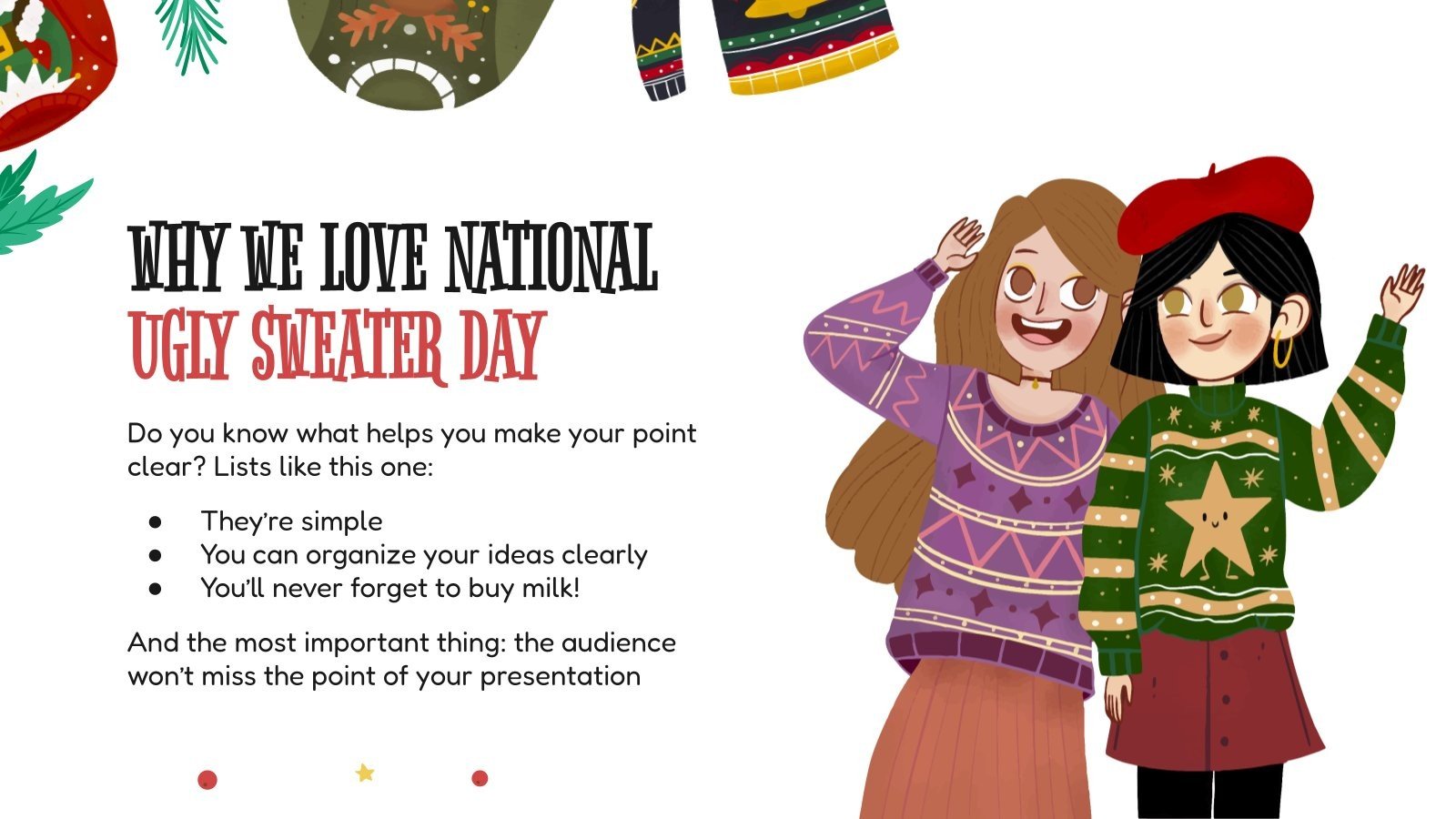 US National Ugly Christmas Sweater Day | Google Slides & PPT