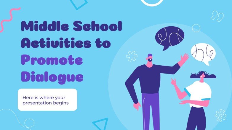 Middle School Activities to Promote Dialogue | Google Slides