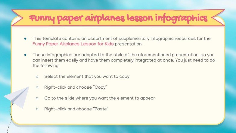 Funny Paper Airplanes Lesson for Kids Infographics