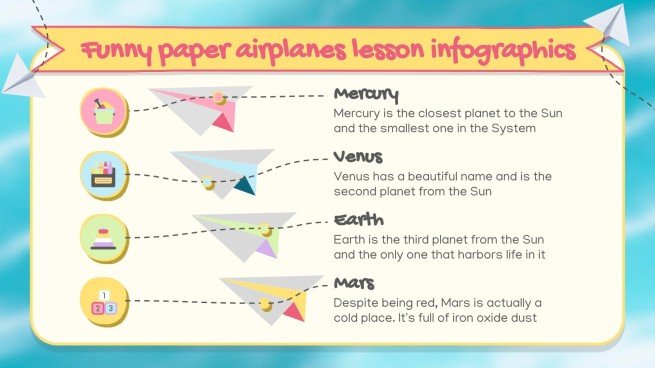 Funny Paper Airplanes Lesson for Kids Infographics