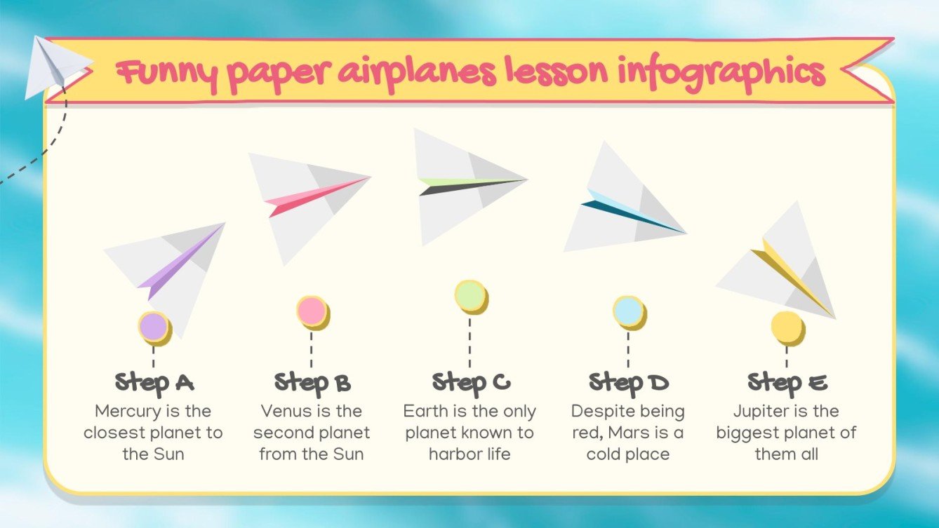 Funny Paper Airplanes Lesson for Kids Infographics