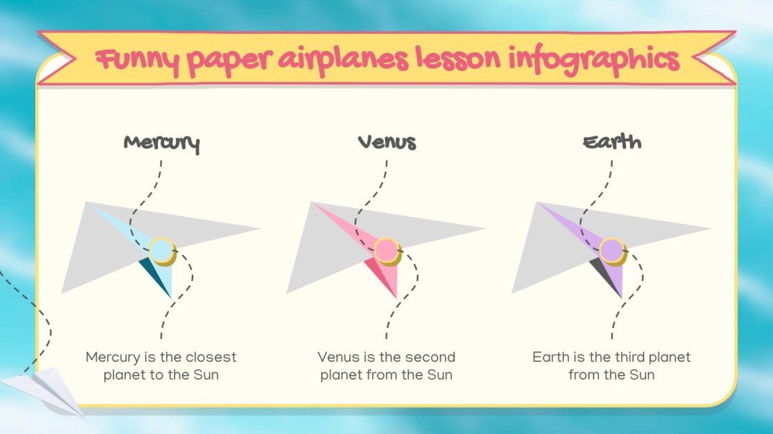 Funny Paper Airplanes Lesson for Kids Infographics