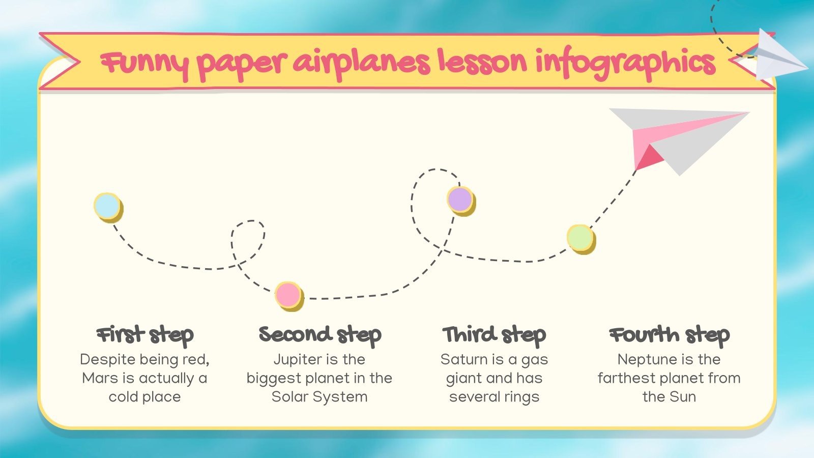 Funny Paper Airplanes Lesson for Kids Infographics