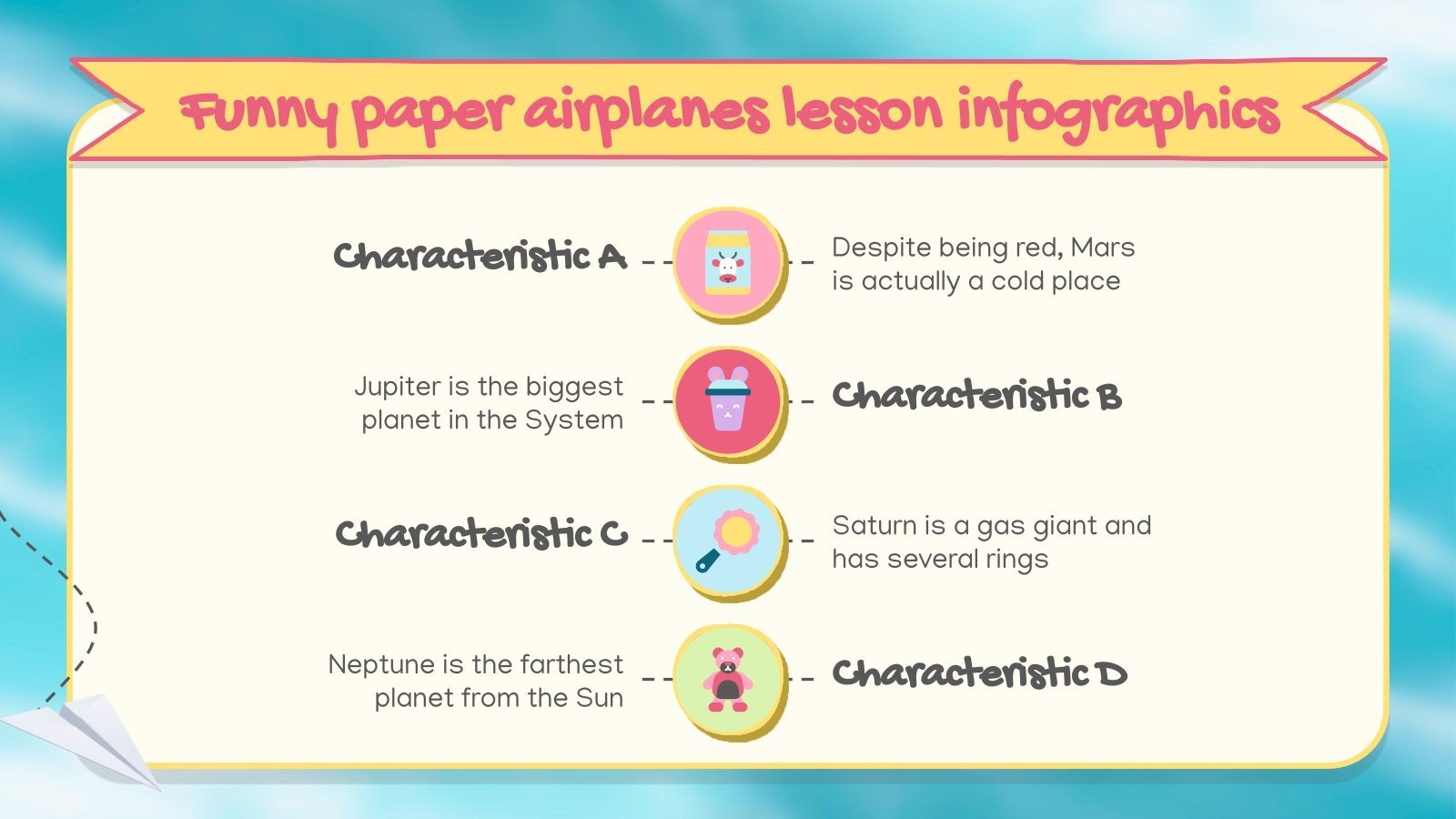 Funny Paper Airplanes Lesson for Kids Infographics