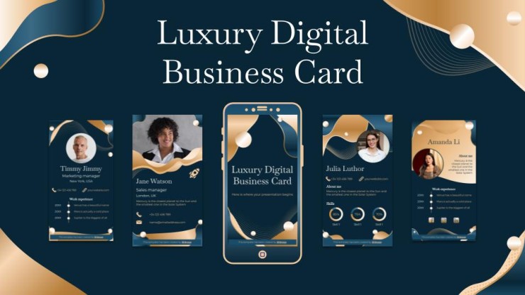 Business Card Structures for Google Slides and PPT