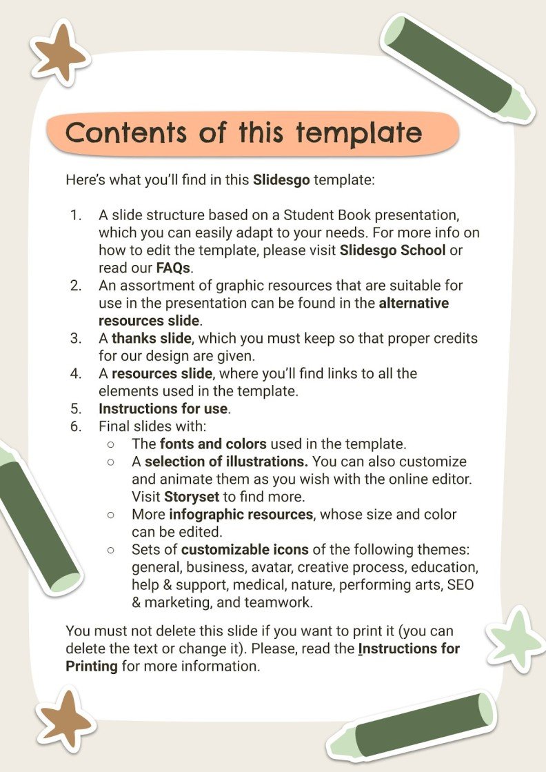 Cute Scrapbook Style: Student Book | Google Slides & PPT